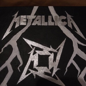 Metallica Lightning Acrylic Painting 10x10 - Etsy
