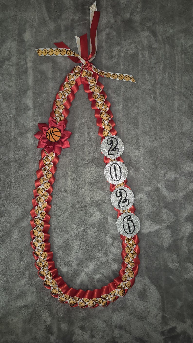 BASKETBALL Sports Graduation Lei - Basketball Team Ribbon. - Class of ...