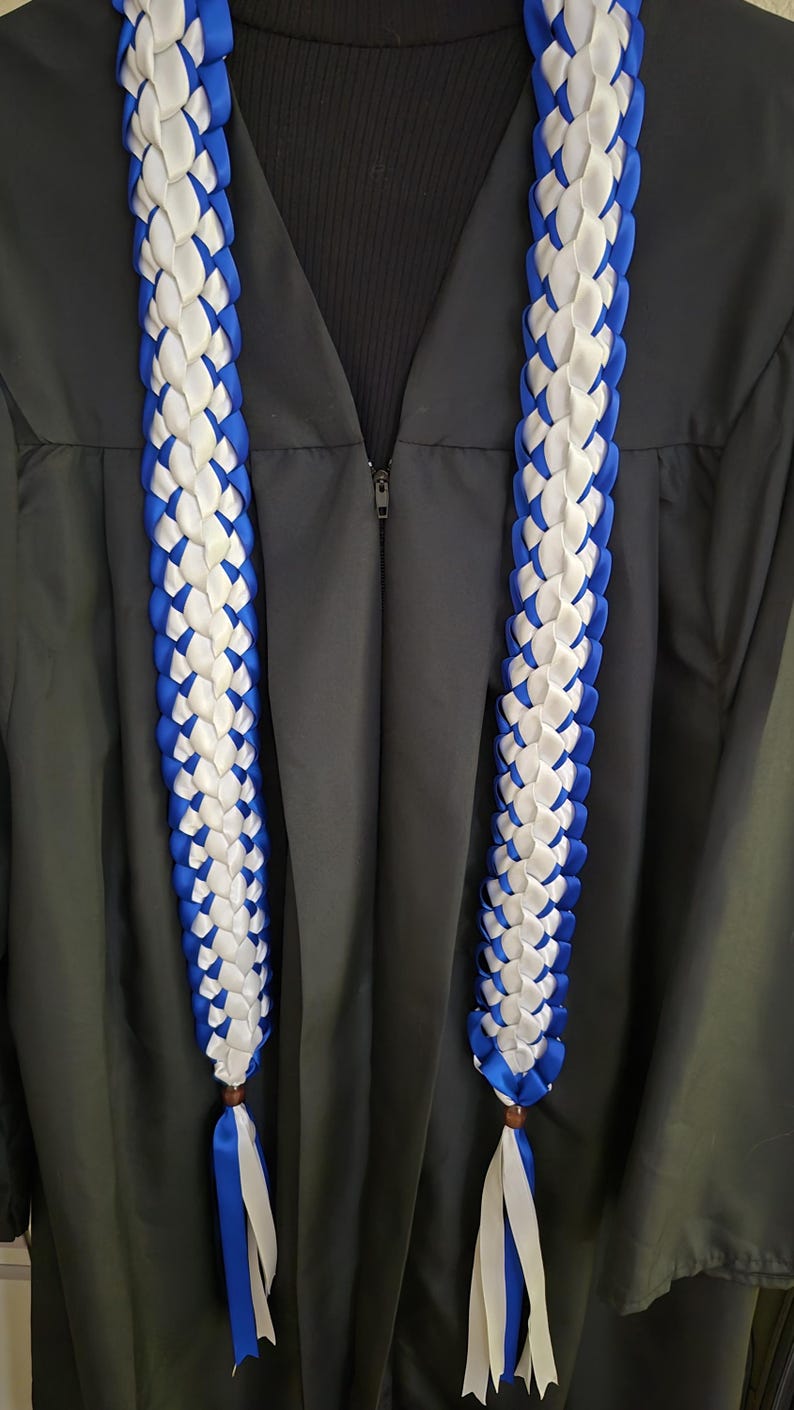 Customizable Double Braided Graduation Lei - Satin Ribbon, Class of ...