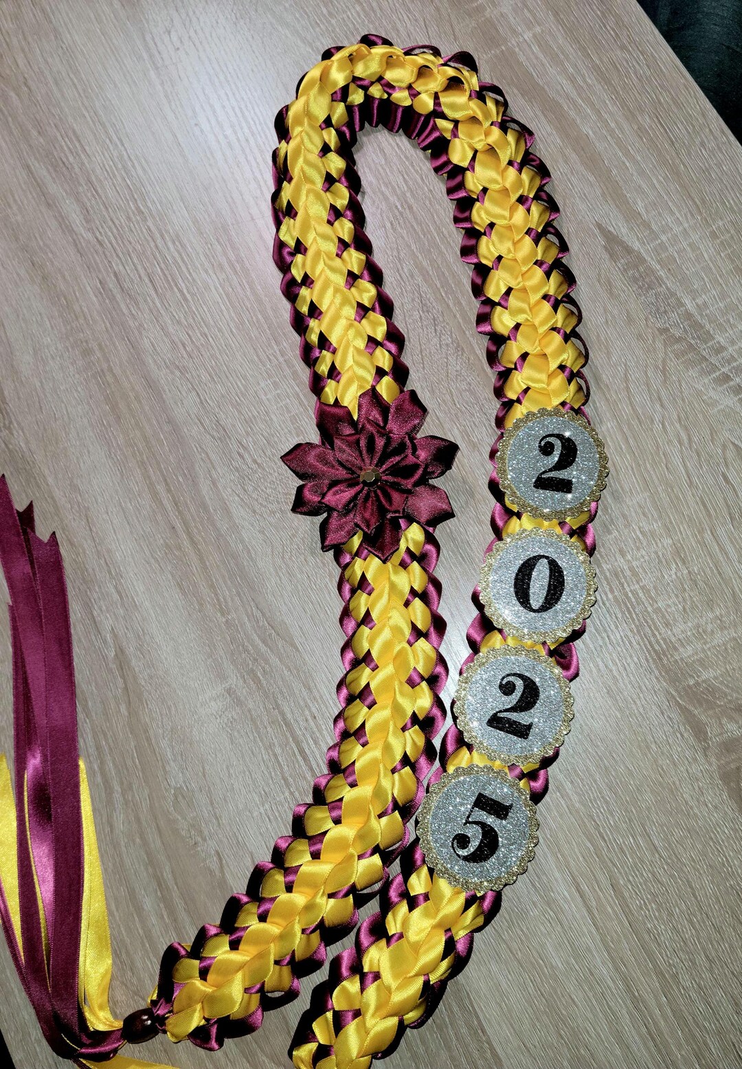 2025 Graduation Lei. Customizable Double Braided Lei. Satin Ribbon 5/8 ...