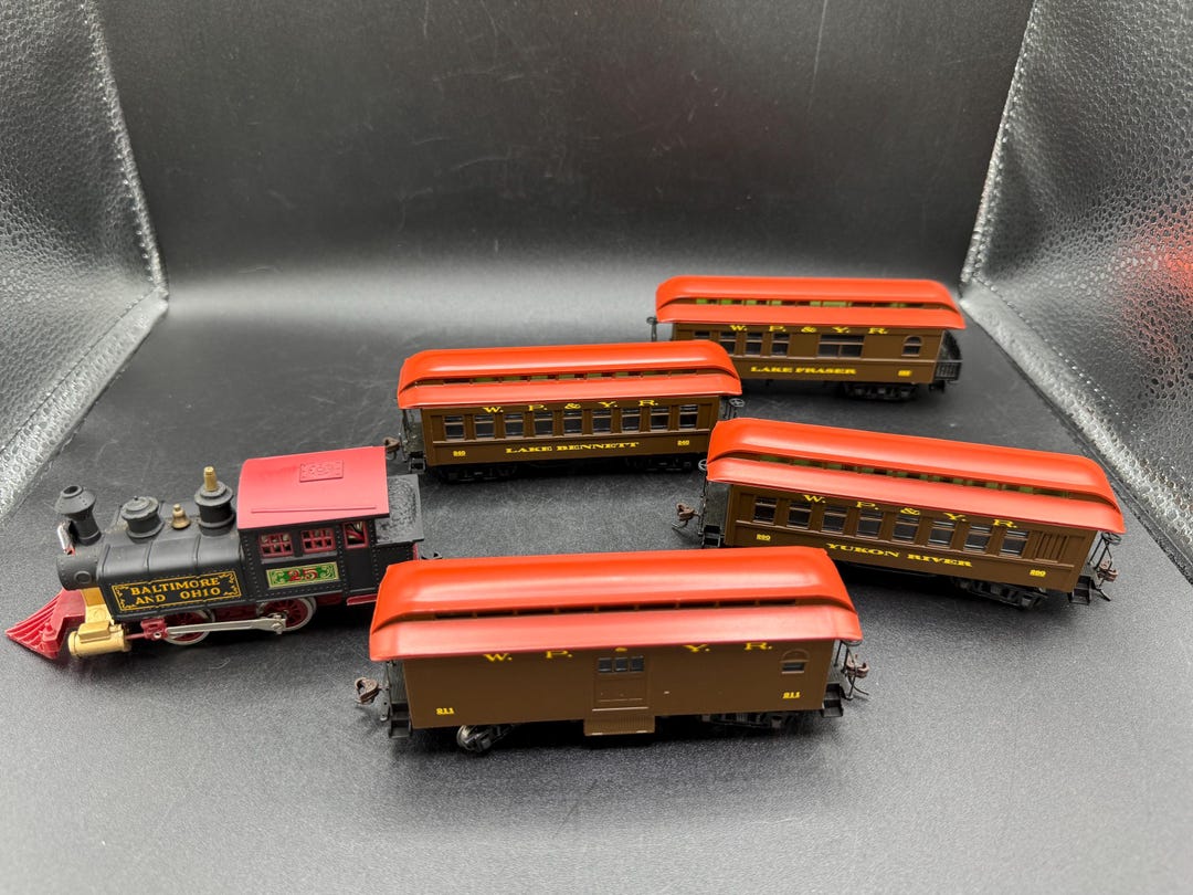 Life Like B&O Teakettle 0-4-0 Steam Locomotive HO Scale Plus 4 Rail Cars - Etsy