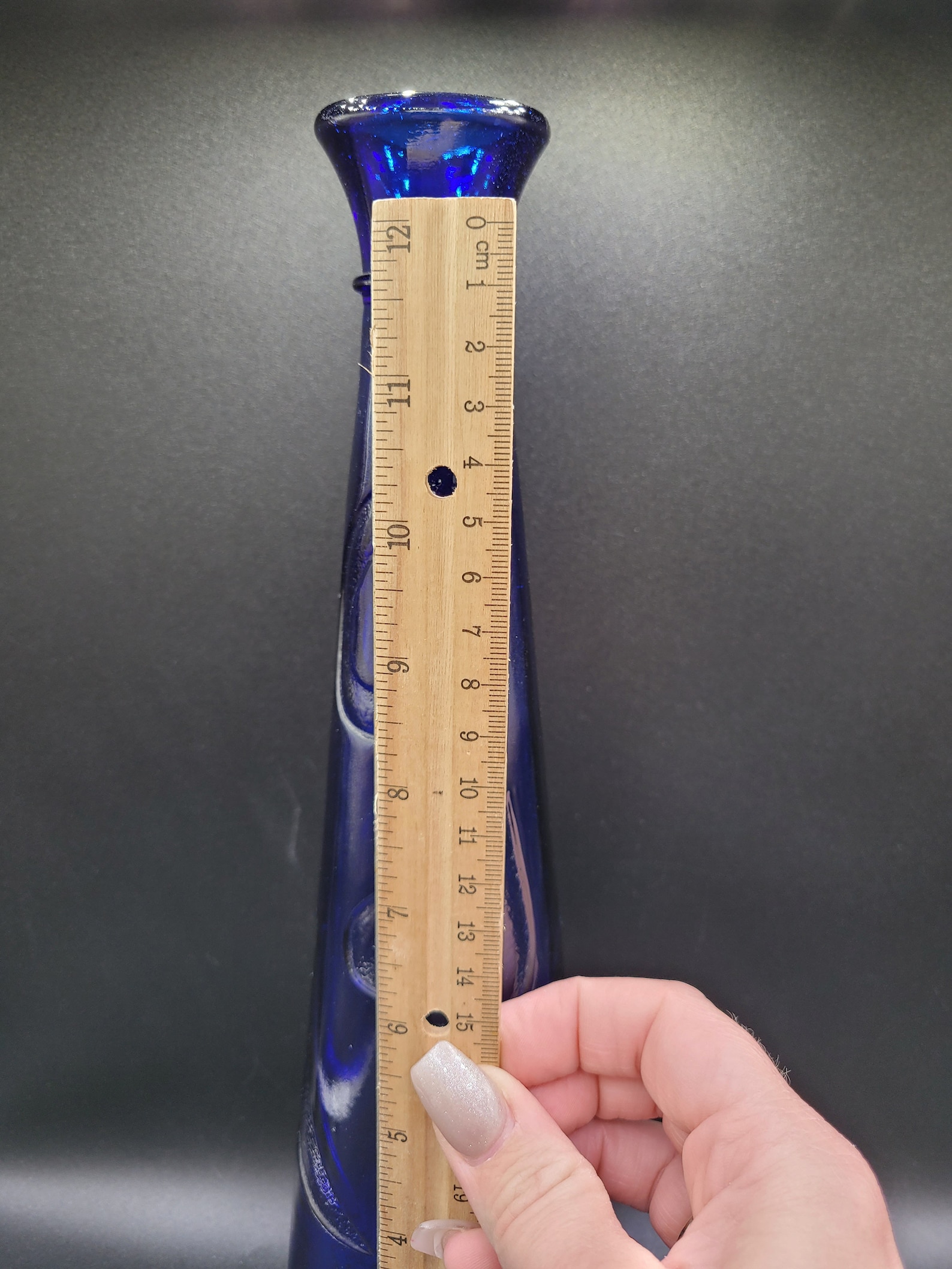 Studio Nova West Germany Cobalt Blue Glass Vase Celestial and Swirl ...