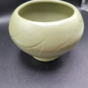 Mccoy 1930s Floraline USA Matte Green Art Pottery Vase Planter #415 ...