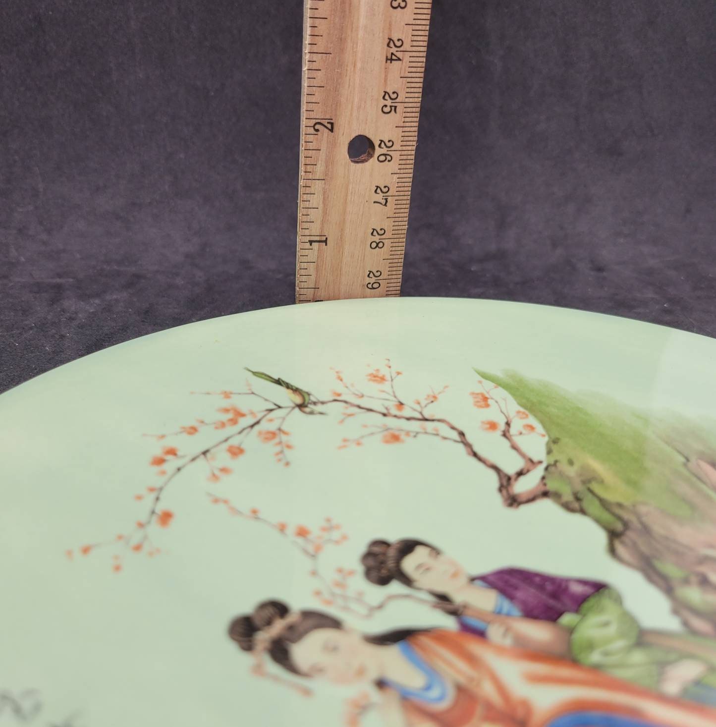 Vintage Chinese Ceramic Tile Plate Trivet Wang Queen Rui With Birds and ...