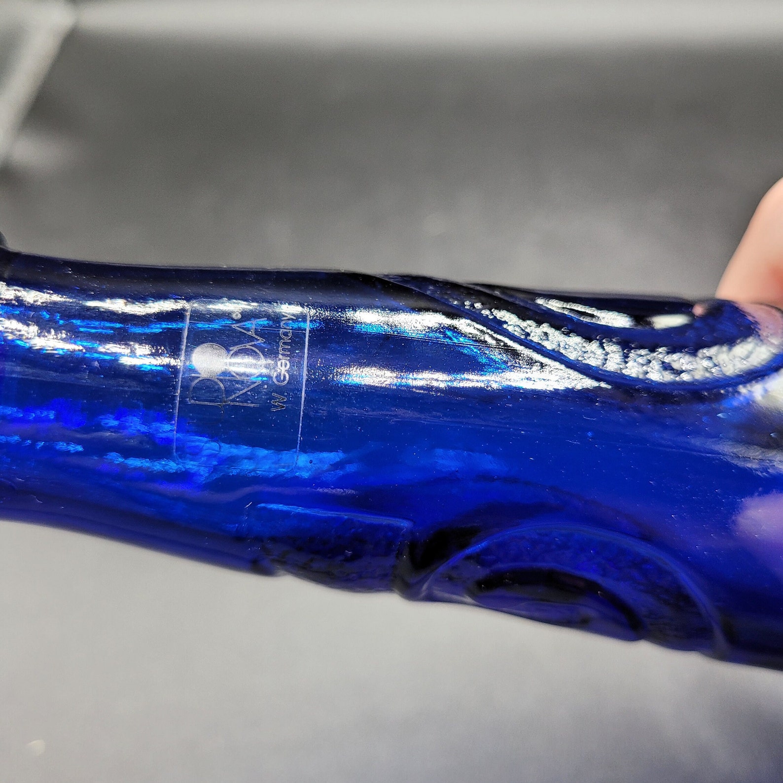 Studio Nova West Germany Cobalt Blue Glass Vase Celestial and Swirl ...