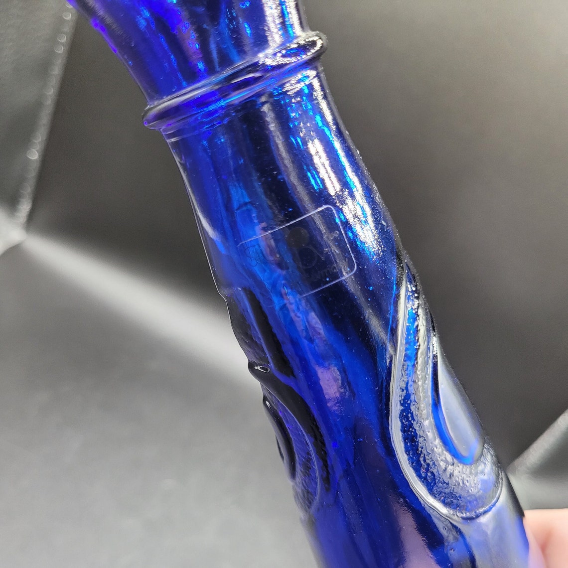 Studio Nova West Germany Cobalt Blue Glass Vase Celestial and Swirl ...