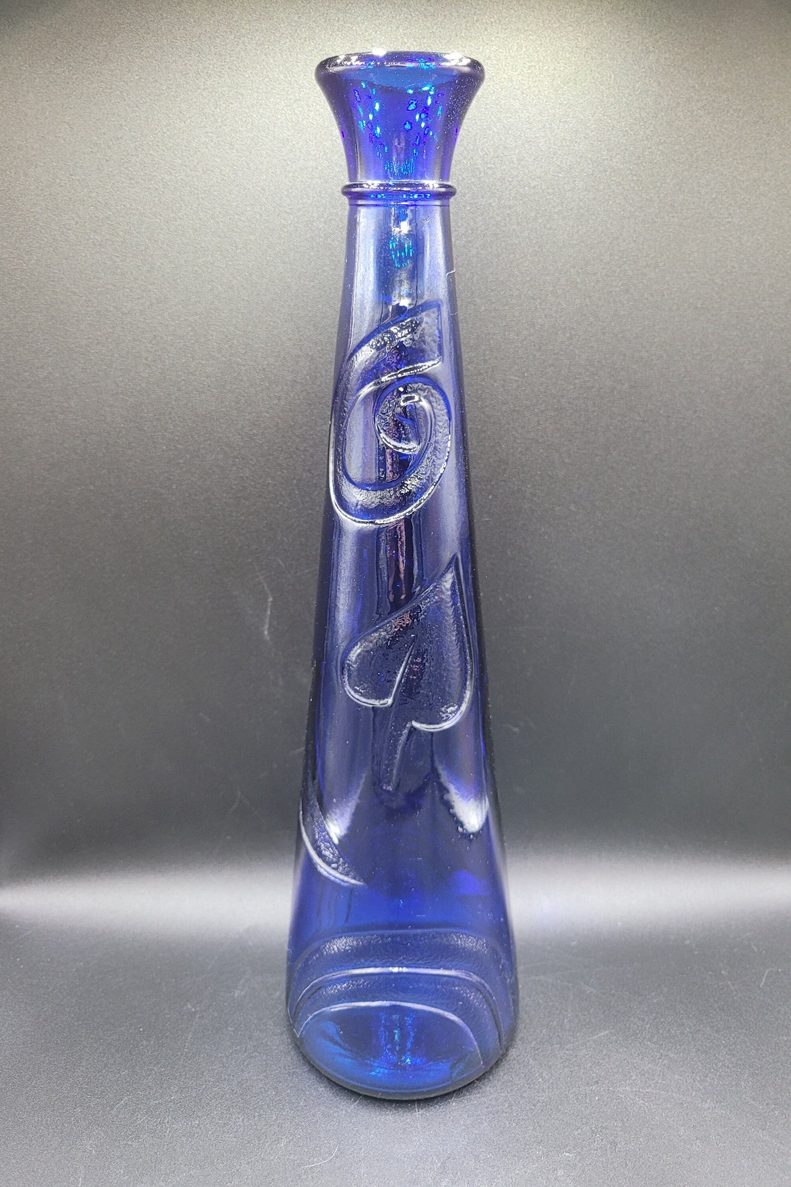 Studio Nova West Germany Cobalt Blue Glass Vase Celestial and Swirl ...