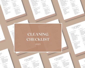 Cleaning Checklist One Page Planner. Daily Weekly Monthly, and Yearly ...