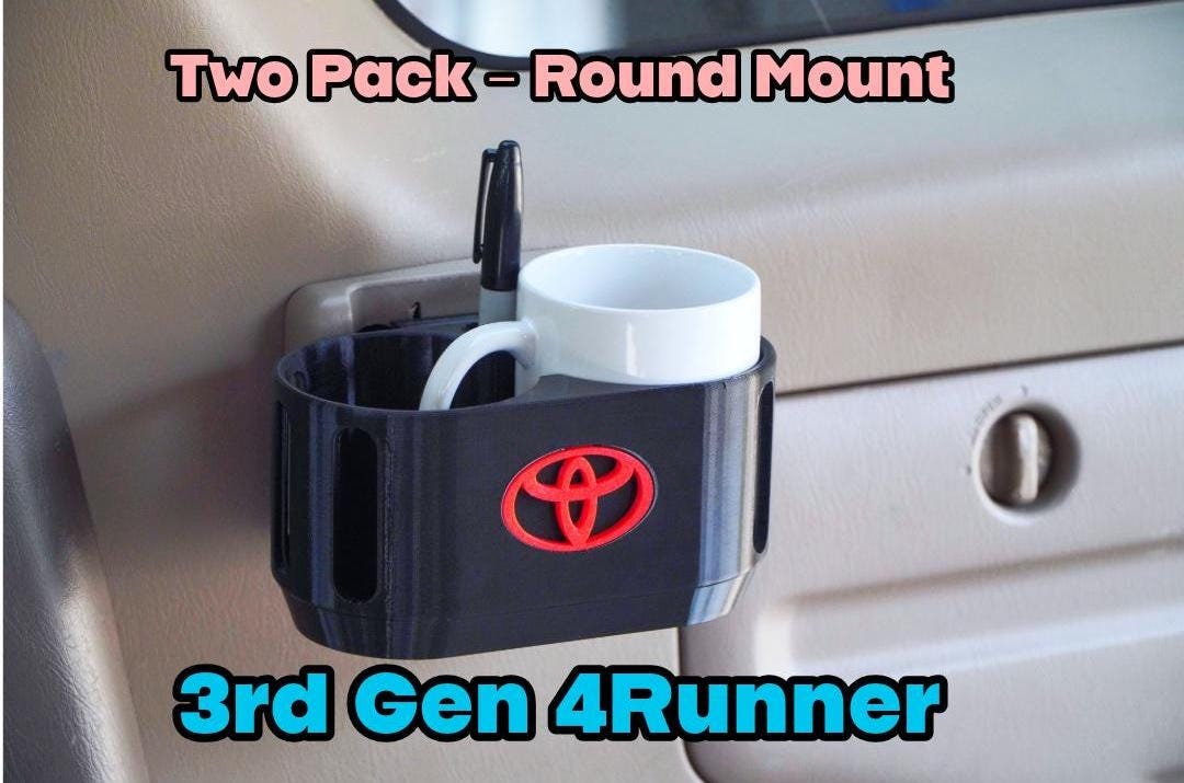 TWO PACK 3rd Gen 4runner Cup Holders (round Mount) | Rear Cargo Mount ...