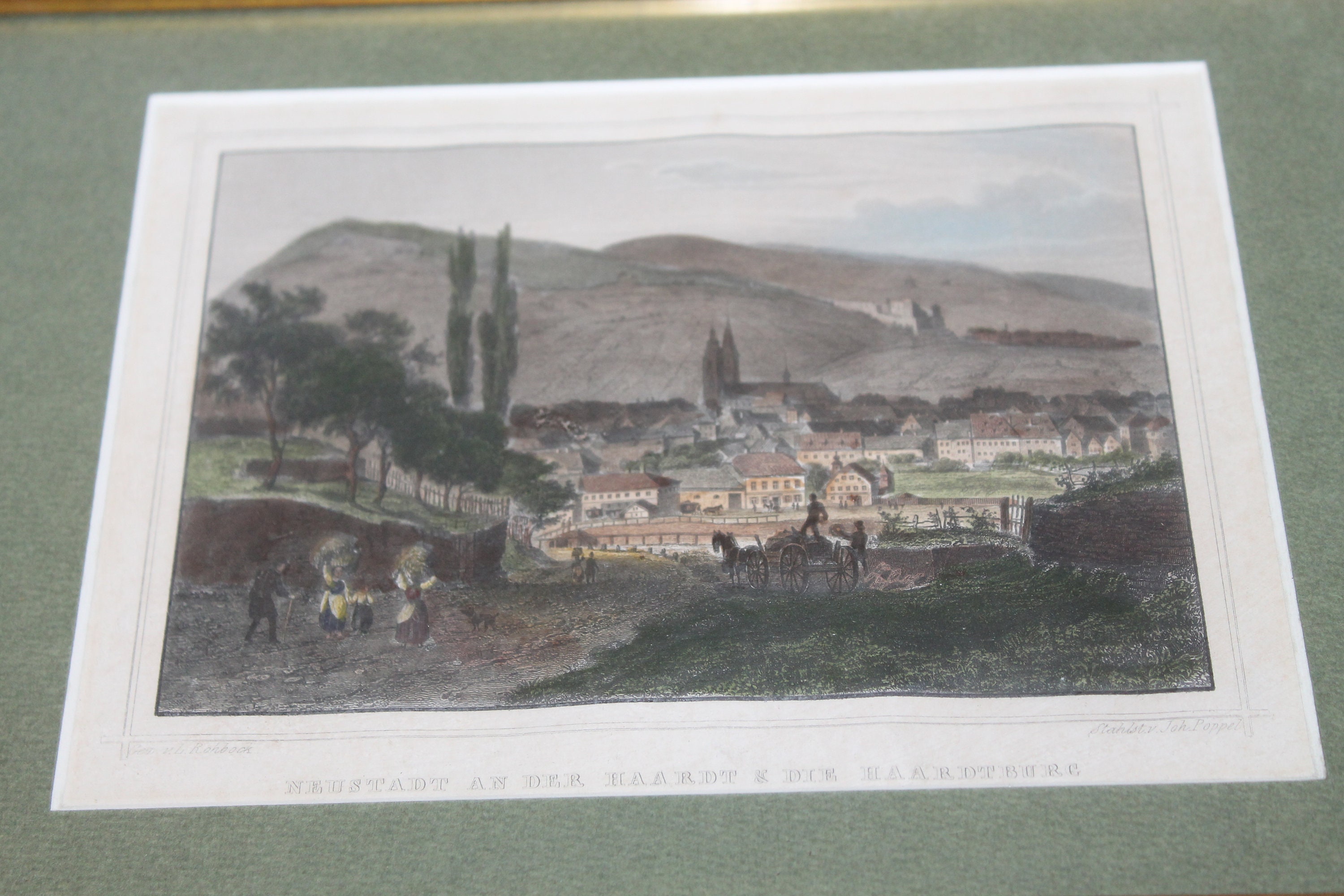 Castle Winzingen Neustadt Original Steel Engraving Rhein Pfalz Rottmann ...