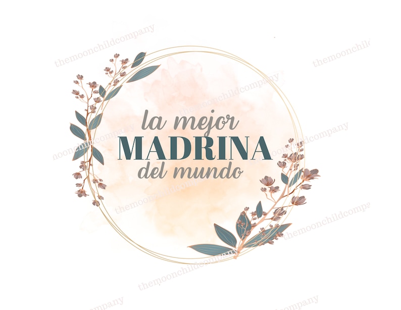 La Mejor Madrina Del Mundo Digital Download | Madrina PNG | Padrinos ...