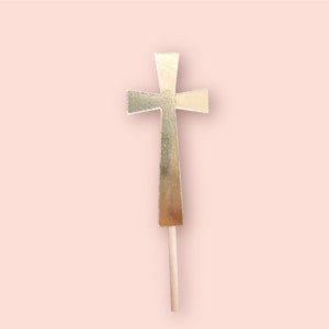 Set of 24 Cross Cupcake Toppers| Gold and Silver Toppers | Holy 1st ...