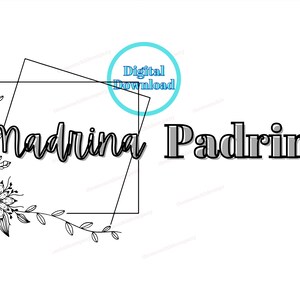 Madrina and Padrino Proposal PNG Set | Godparent Gift (digital Download ...