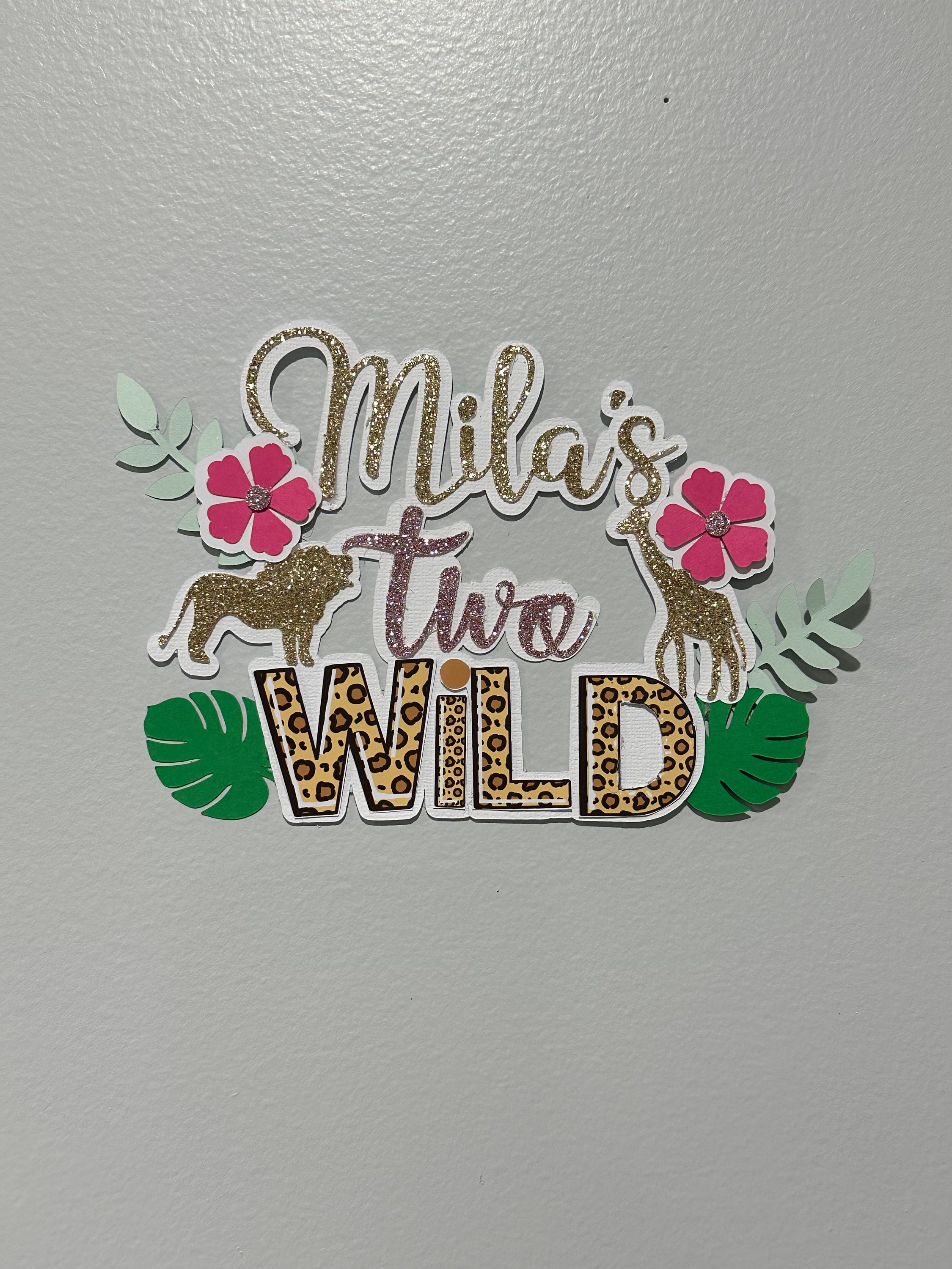 Two Wild Cake Topper | Animal Cake Topper | Jungle Cake Topper | Safari ...