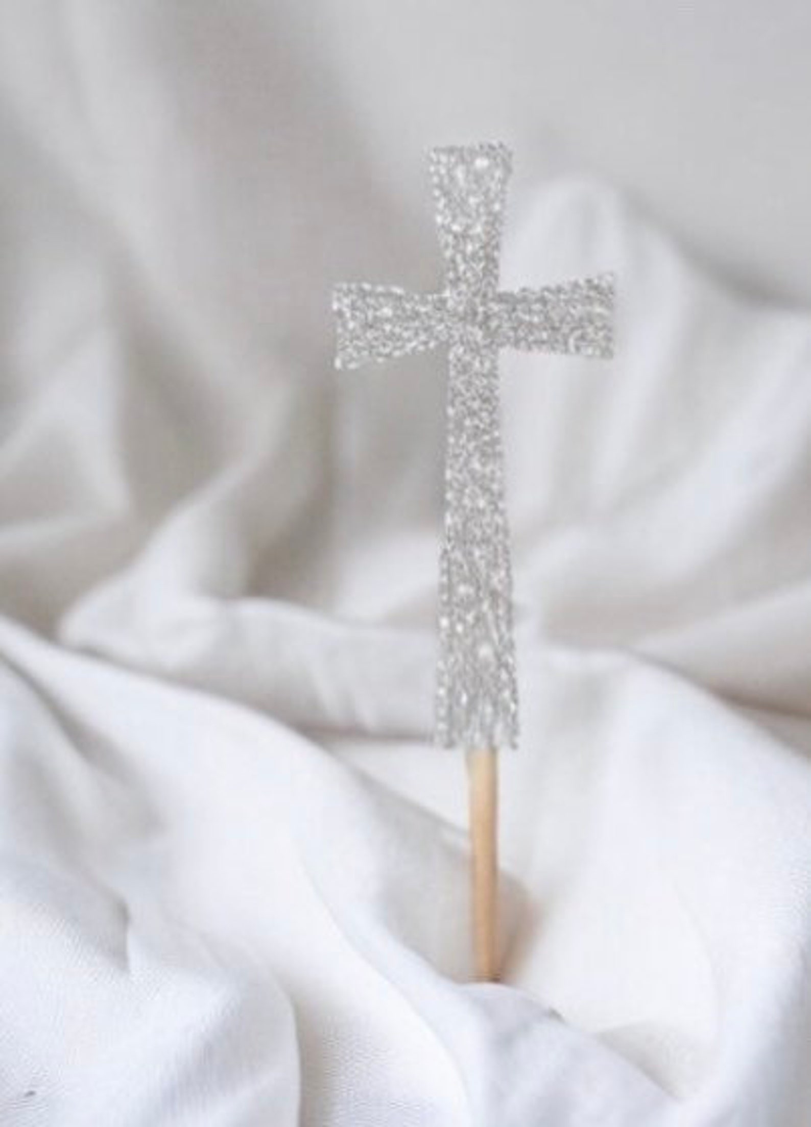 Set of 24 Cross Cupcake Toppers Gold and Silver Toppers Holy 1st ...