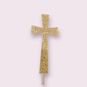 Set of 24 Cross Cupcake Toppers| Gold and Silver Toppers | Holy 1st ...