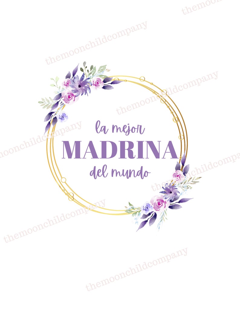 La Mejor Madrina Del Mundo Digital Download Madrina PNG Padrinos ...
