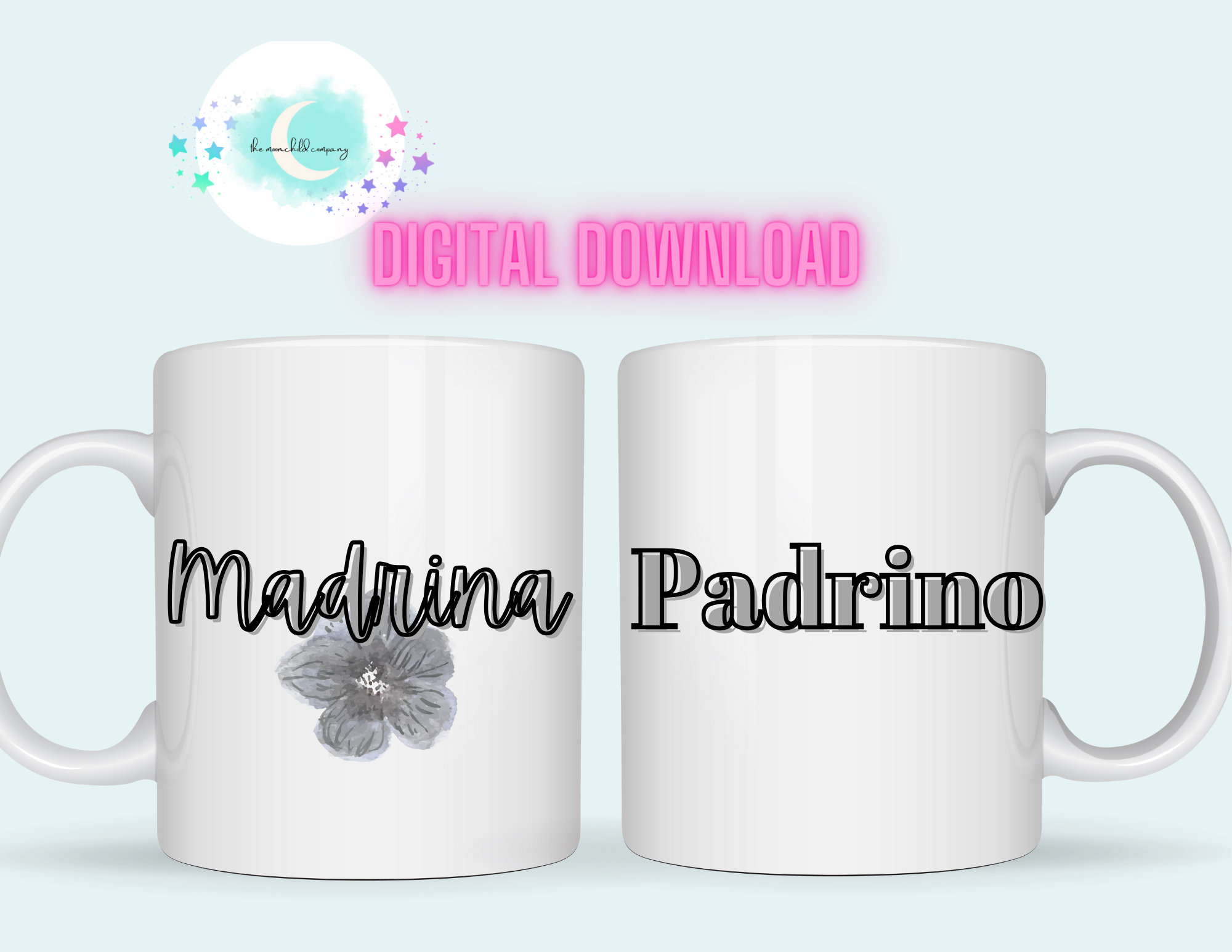 Black Gray Madrina and Padrino Set PNG Digital Download Madrina PNG ...