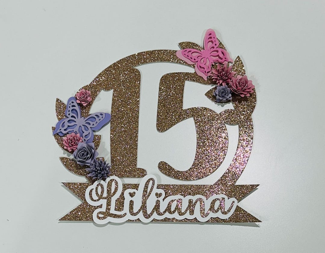 Quince Cake Topper | 15 Cake Topper | Quinceanera Cake Topper | Sweet ...