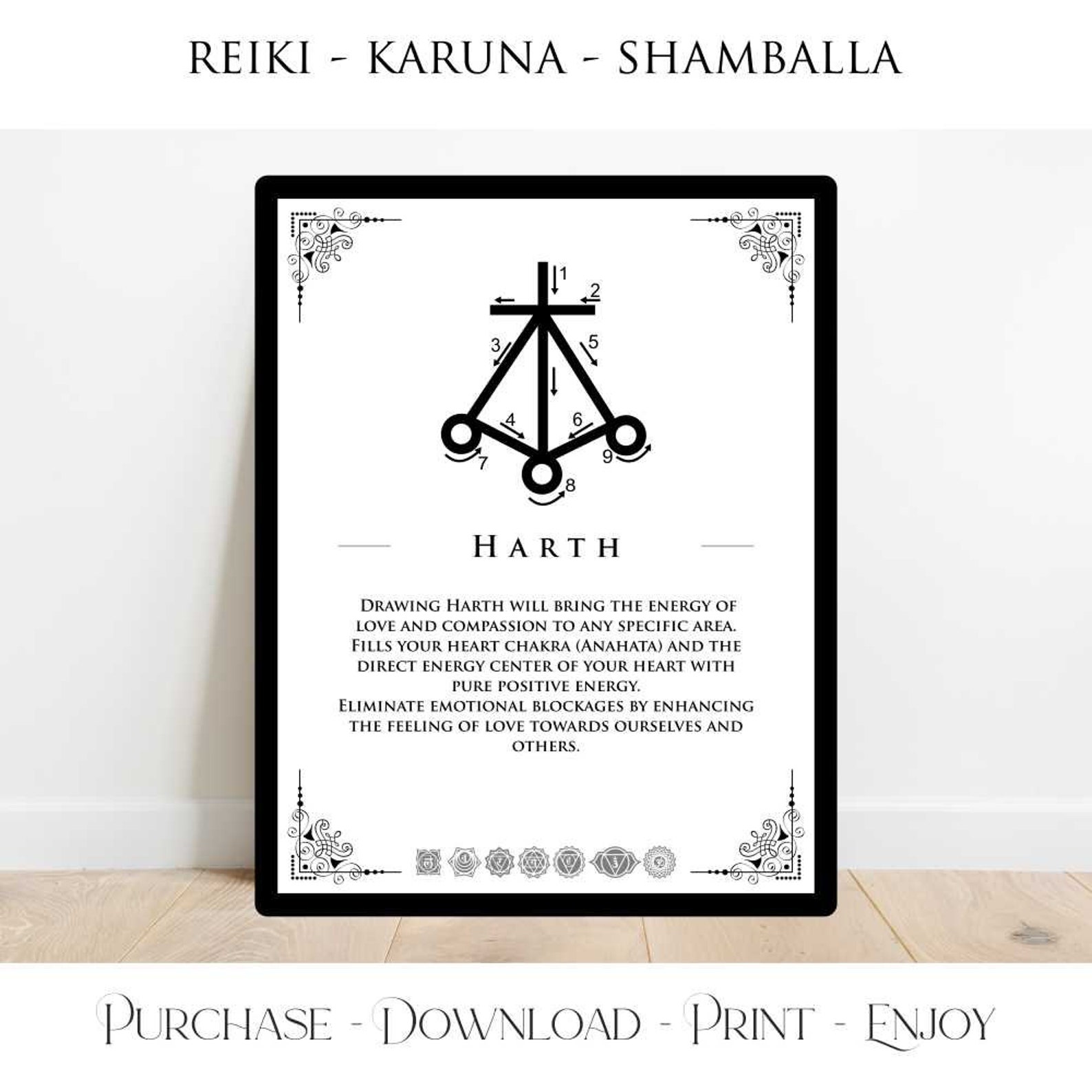 Harth Symbol Reiki Karuna Symbol Reiki Png Pdf Jpeg - Etsy