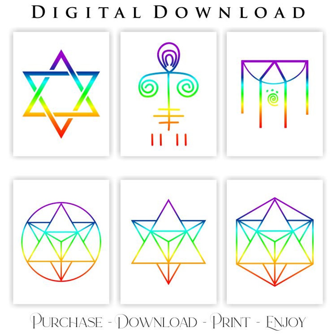 Reiki Pack Símbolos Reiki 30 Símbolos Karuna Shamballa, Chakra Guide ...