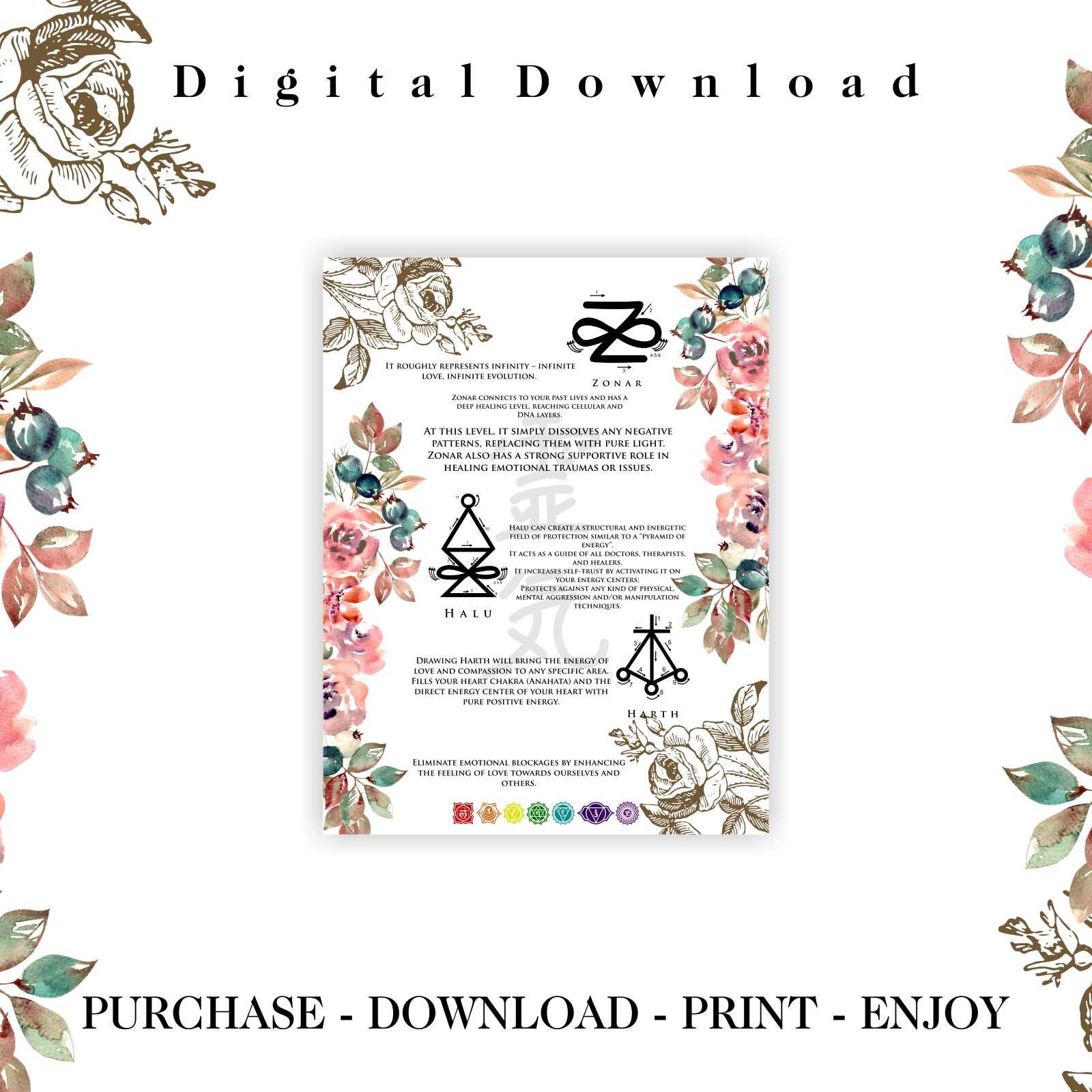Book of Reiki 1, Symbols Healing Spiritual Protection Symbol Printable ...