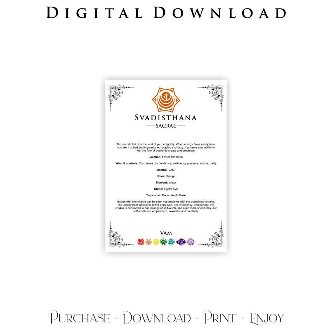 Seven Chakras & Antahkarana Symbols - Reiki Meanings - Root, Sacral ...