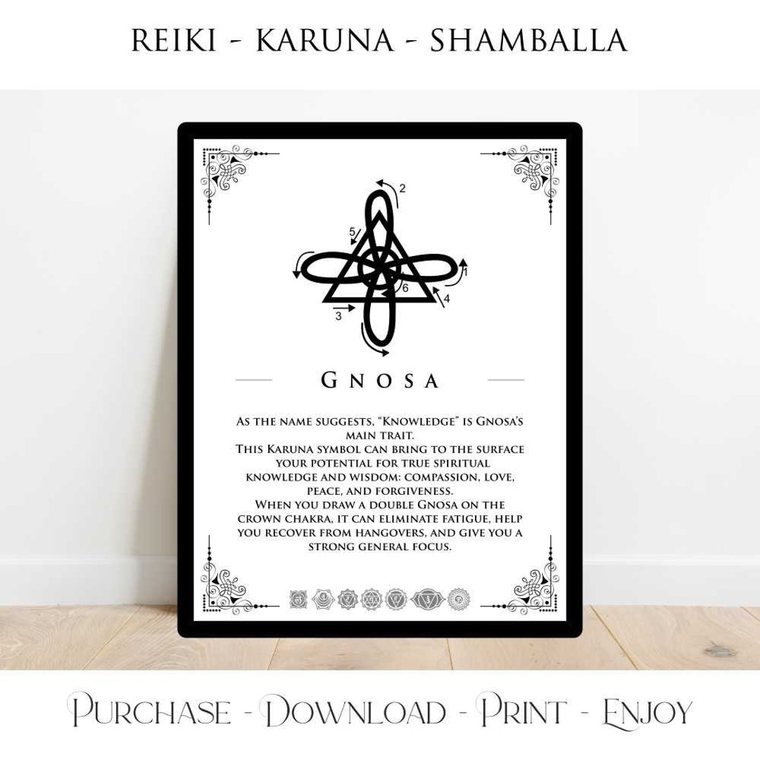 Reiki Symbol Gnosa Symbol Size 5x7 8x10 16x20 Inches Phone Wallpaper ...