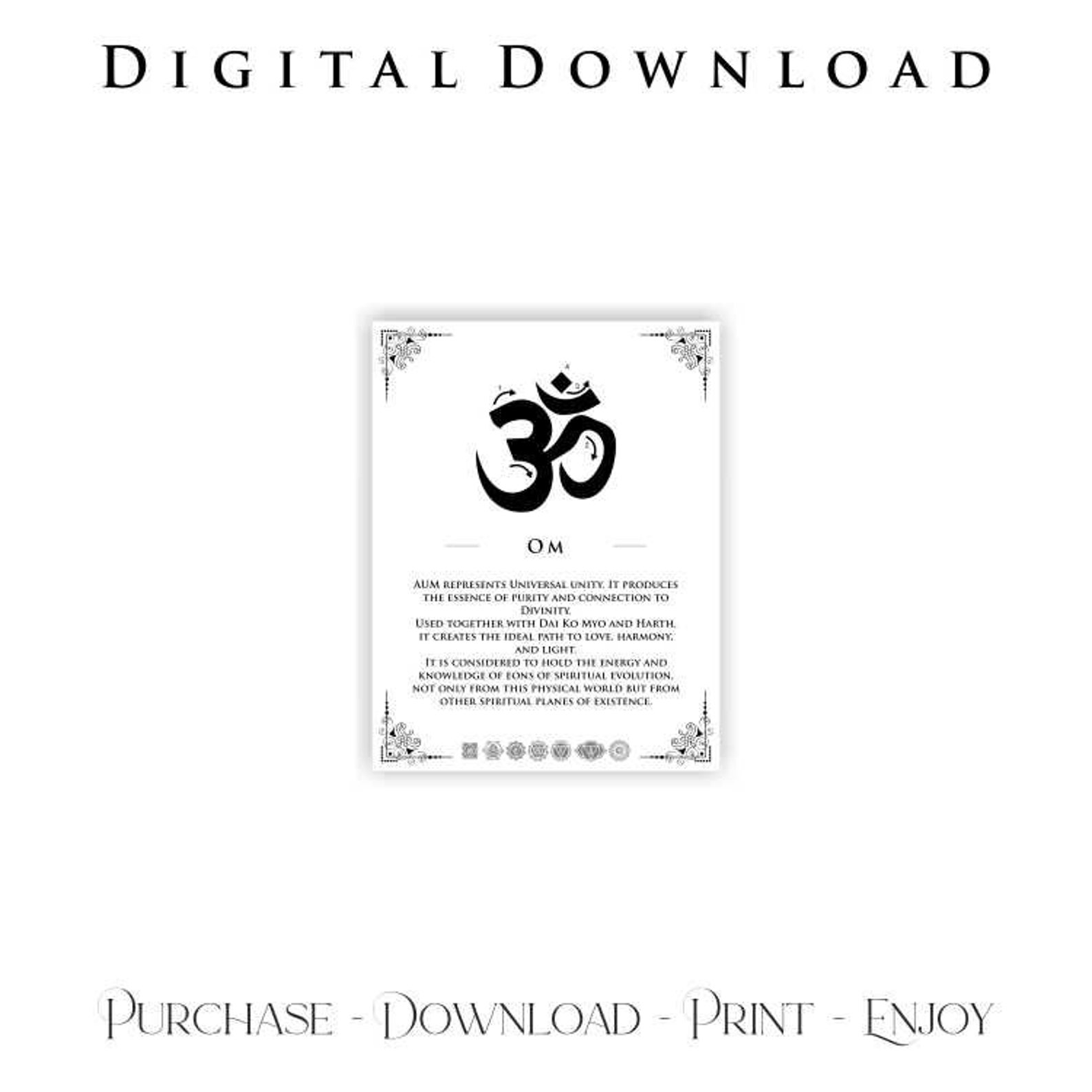 Om Symbol Reiki Symbol Karuna Shamballa - Etsy