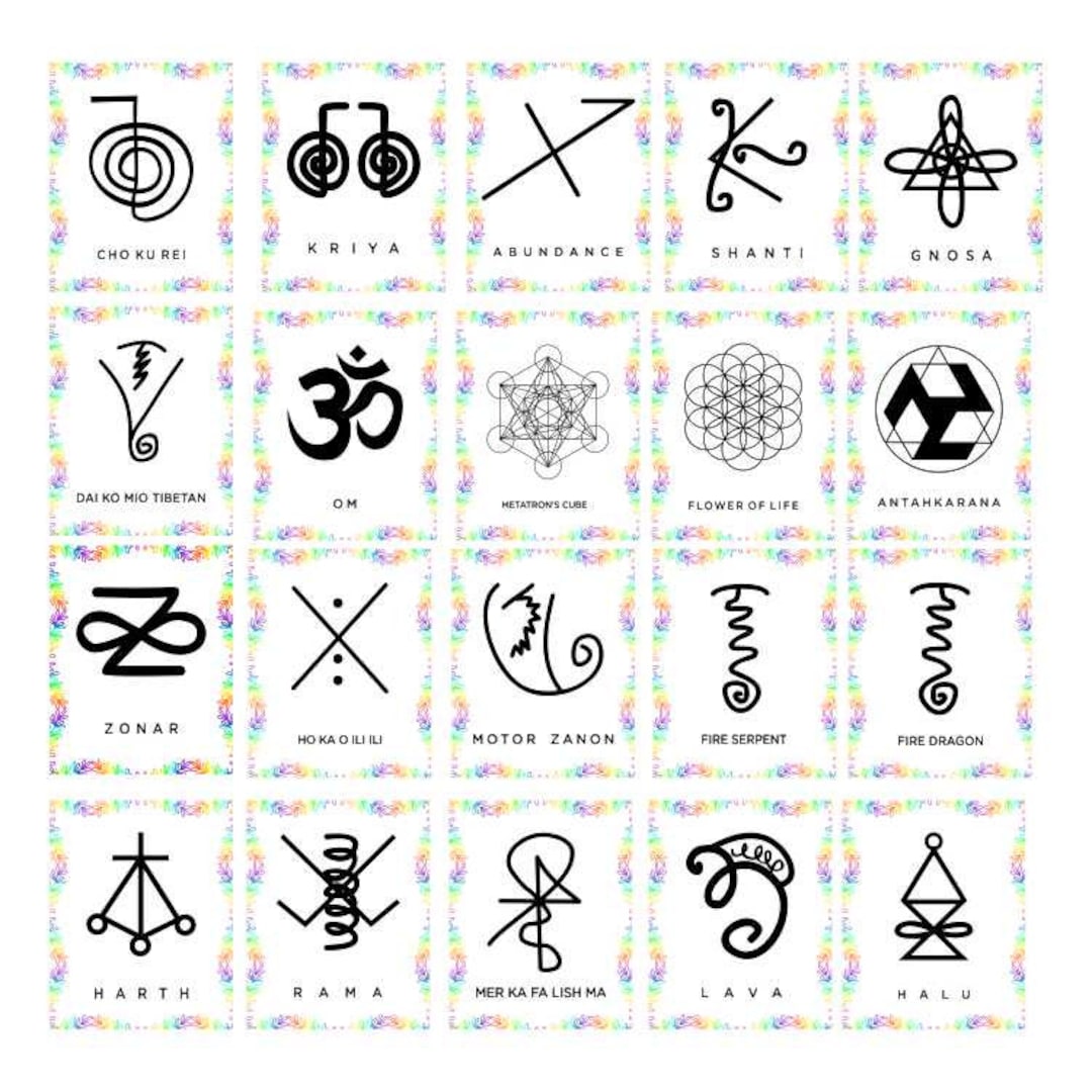 26 Reiki Symbols Chakras Healing Symbol - Etsy