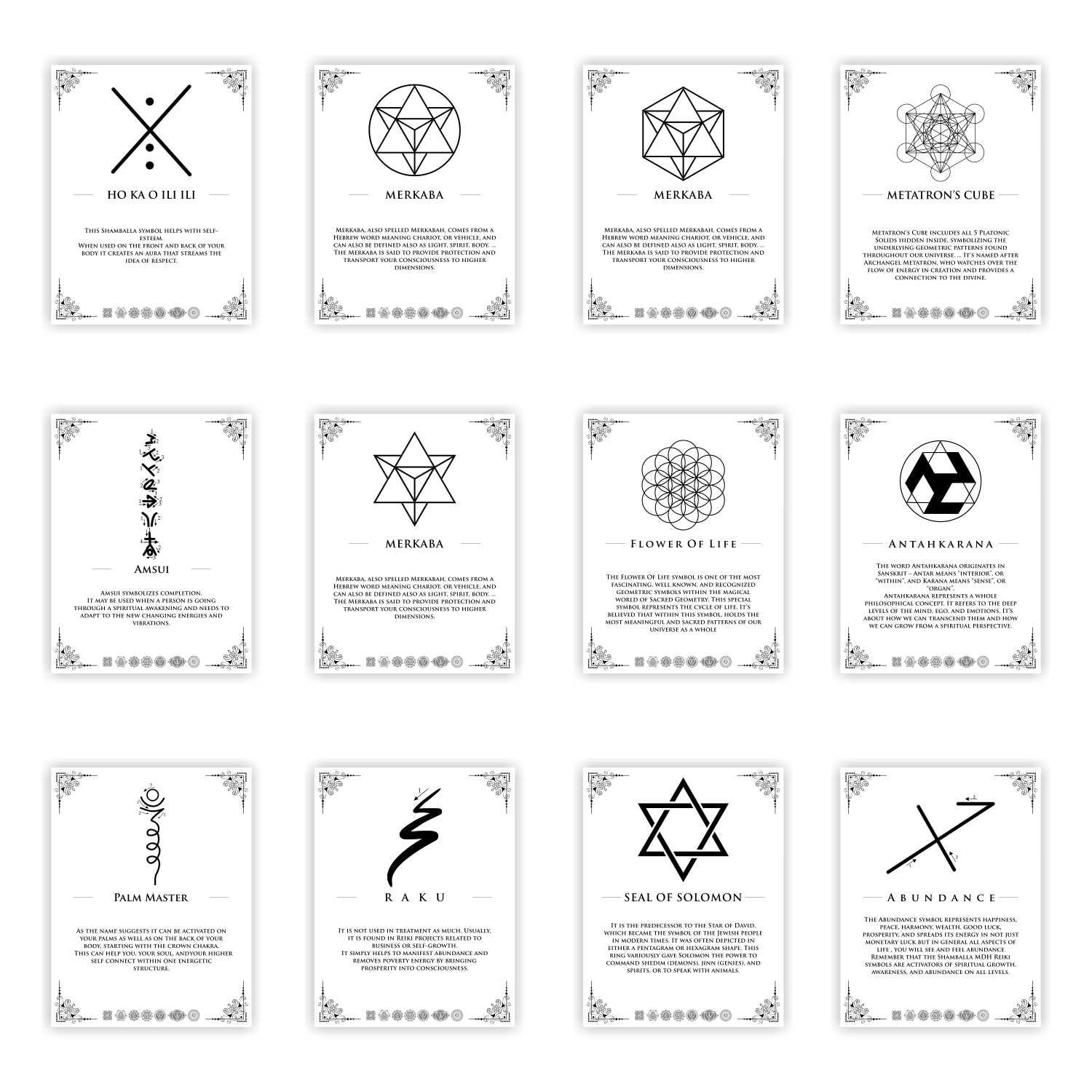 Reiki - Reiki Symbols Pack - 30 Symbols - Karuna - Shamballa ...