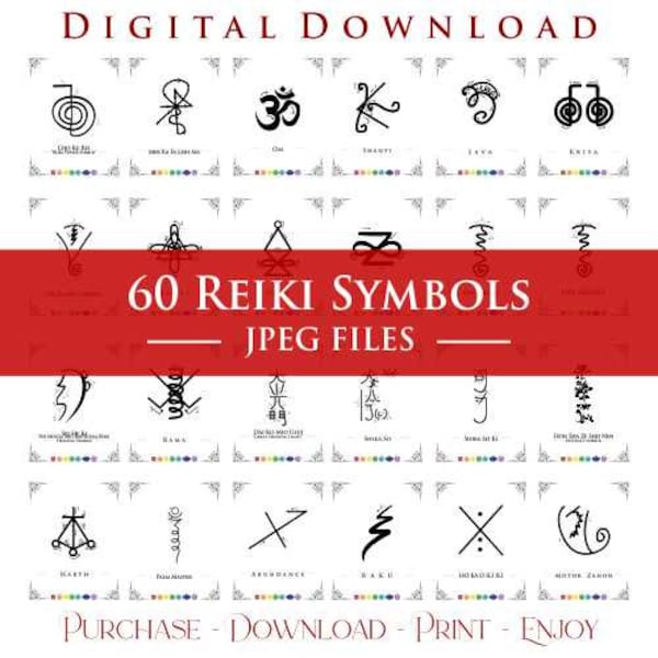 Six Reiki Symbols Sei He Ki, Cho Ku Rei, Shika Sei Ki, Hon Sha Ze Sho ...