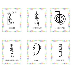 6 Reiki Symbols, Sei He Ki, Cho Ku Rei, Shika Sei Ki, Hon Sha Ze Sho ...
