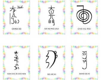 3 Reiki Symbols Sei He Ki Cho Ku Rei and Hon Sha Ze Sho Nen | Etsy