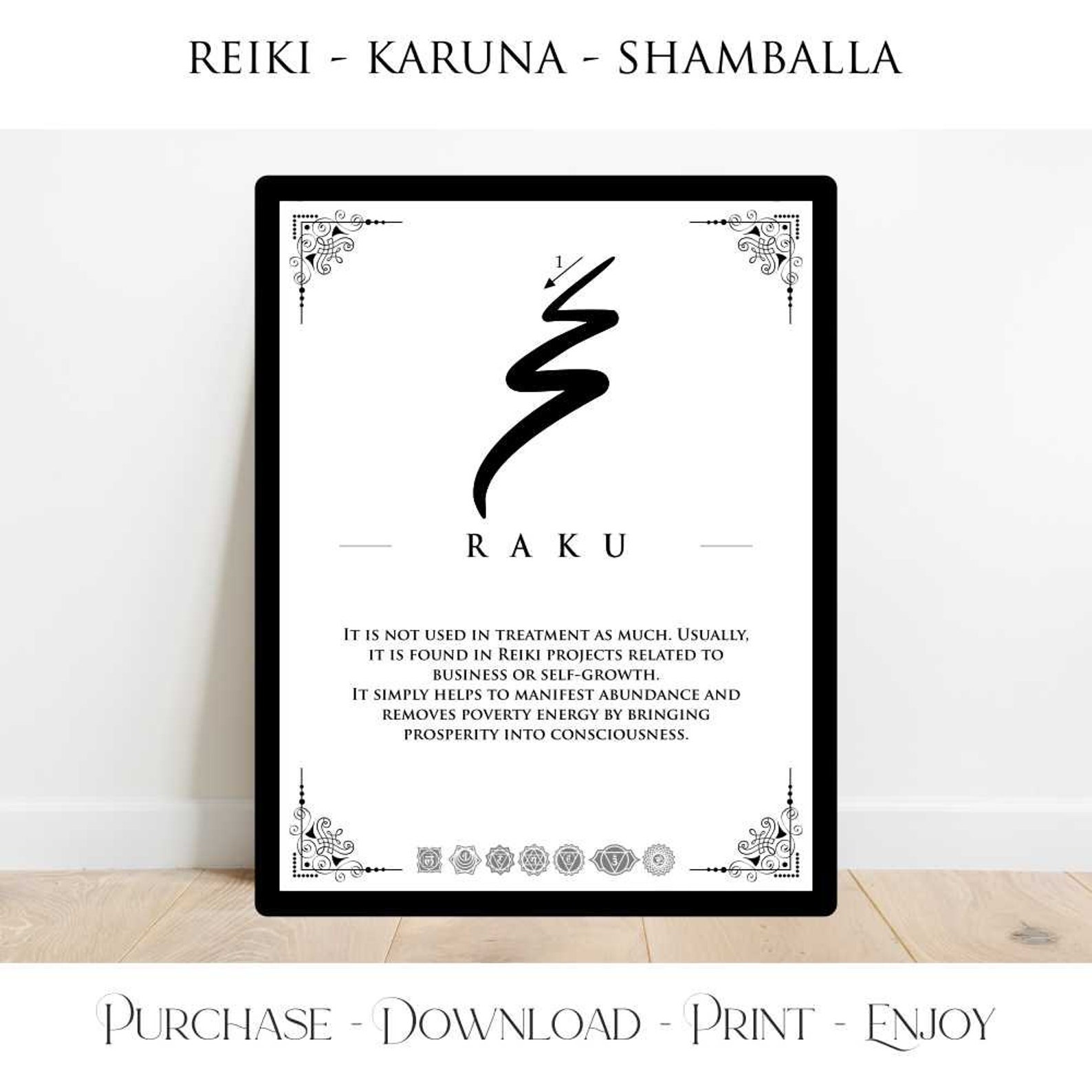 Raku Symbol Reiki Symbol Png Pdf Reiki Healing - Etsy