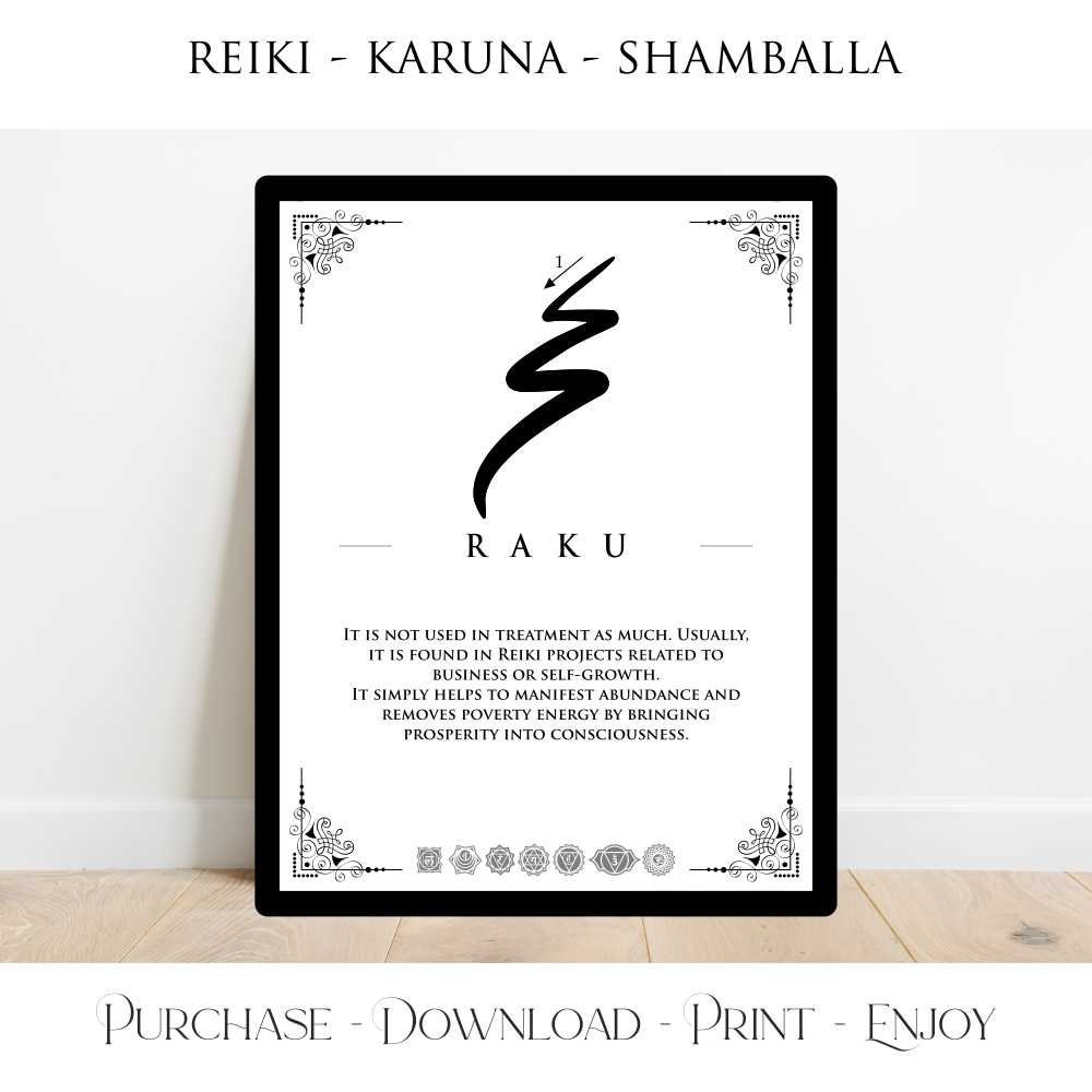 Raku Symbol Reiki Symbol Png Pdf Reiki Healing - Etsy