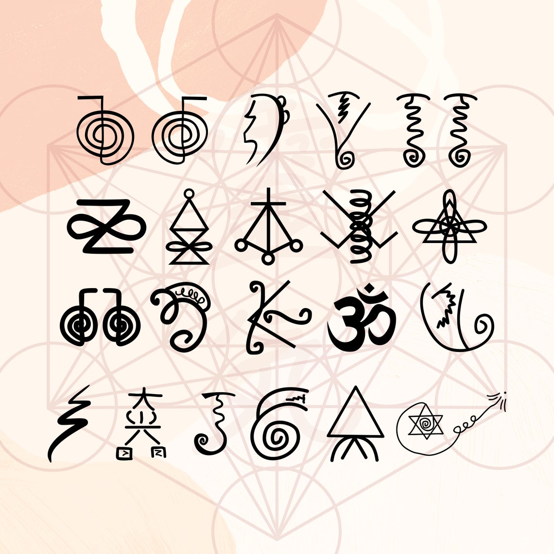 Complete Reiki Symbols Collection - 50 Symbols and 7 Chakras - Digital ...