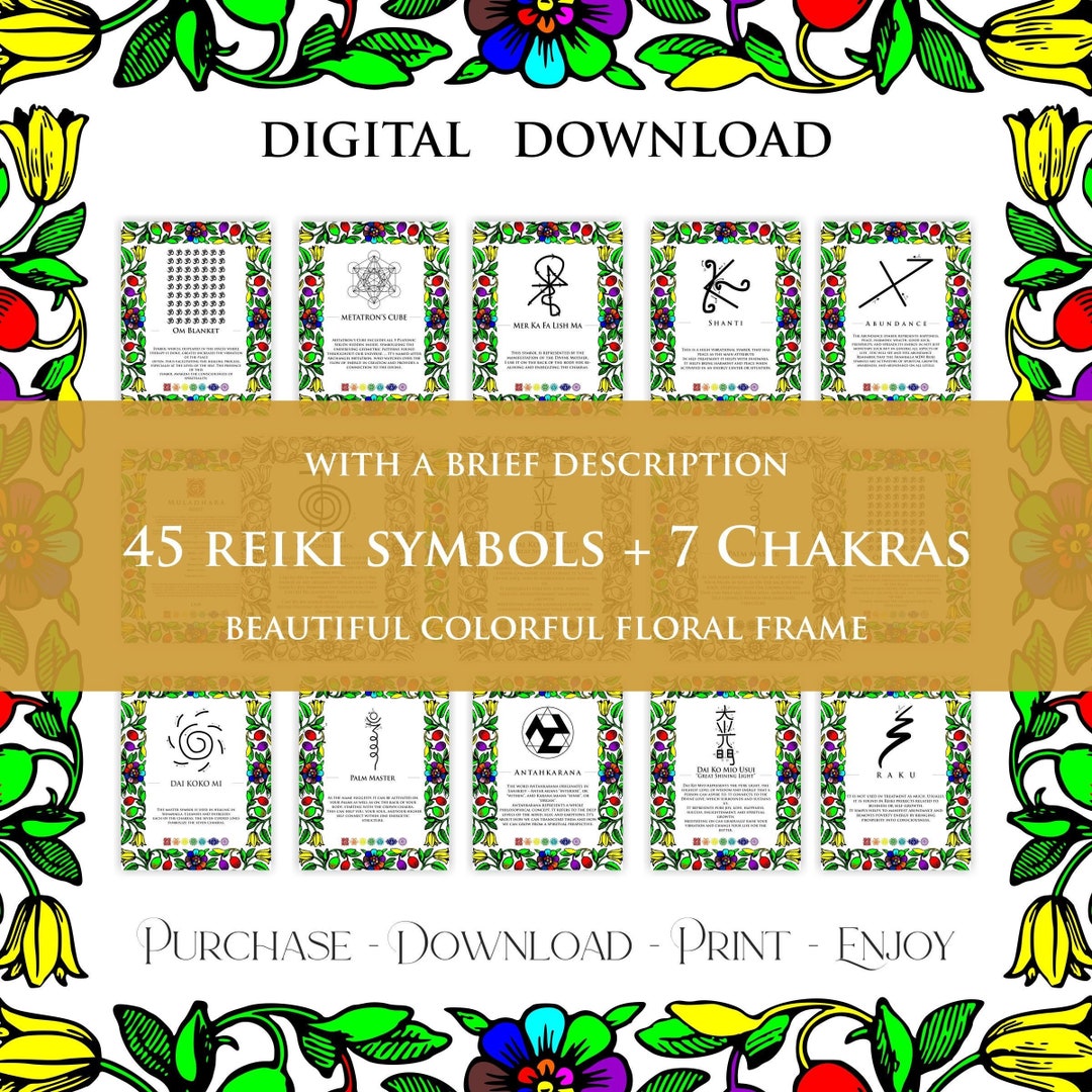 45 Reiki Symbols and 7 Chakras With a Brief Description - Beautiful ...