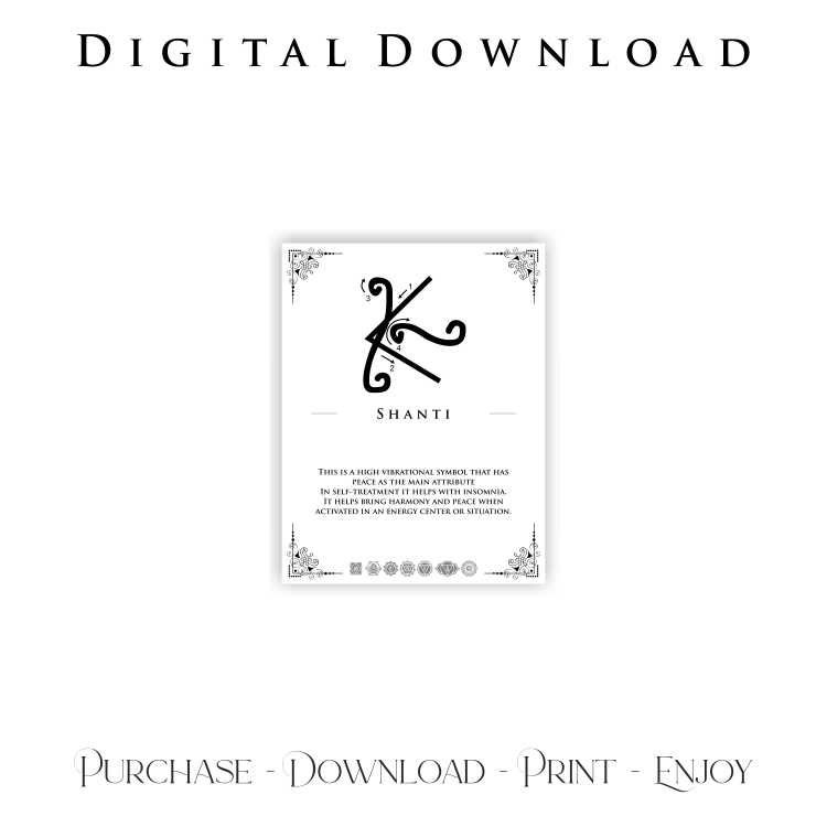 Shanti Symbol Png Pdf Svg Jpeg Reiki Symbol - Etsy