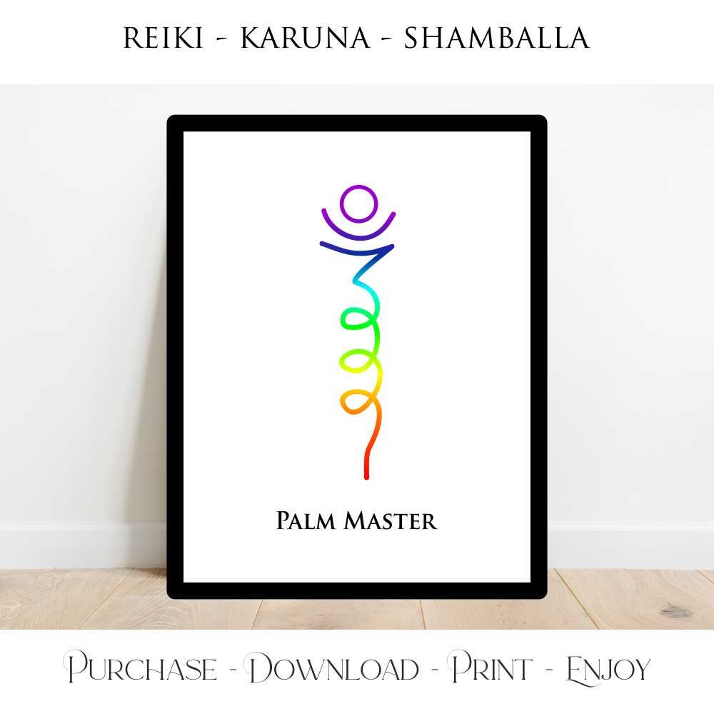 Palm Master Symbol Reiki Karuna Shamballa Reiki Master Healing Distant ...