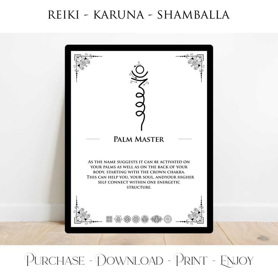 Palm Master Symbol Reiki Karuna Shamballa Reiki Master Healing Distant ...