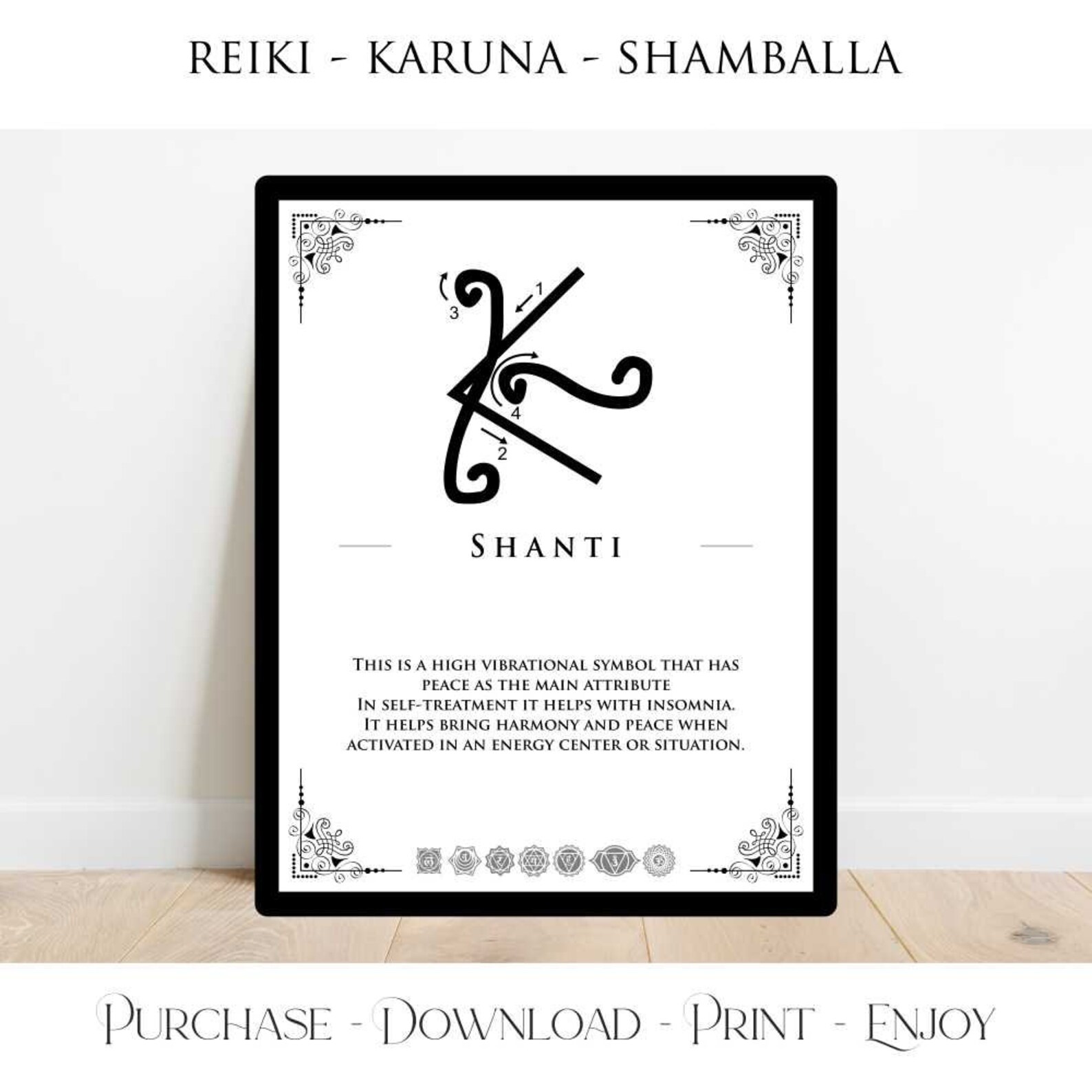 Shanti Symbol Png Pdf Svg Jpeg Reiki Symbol - Etsy
