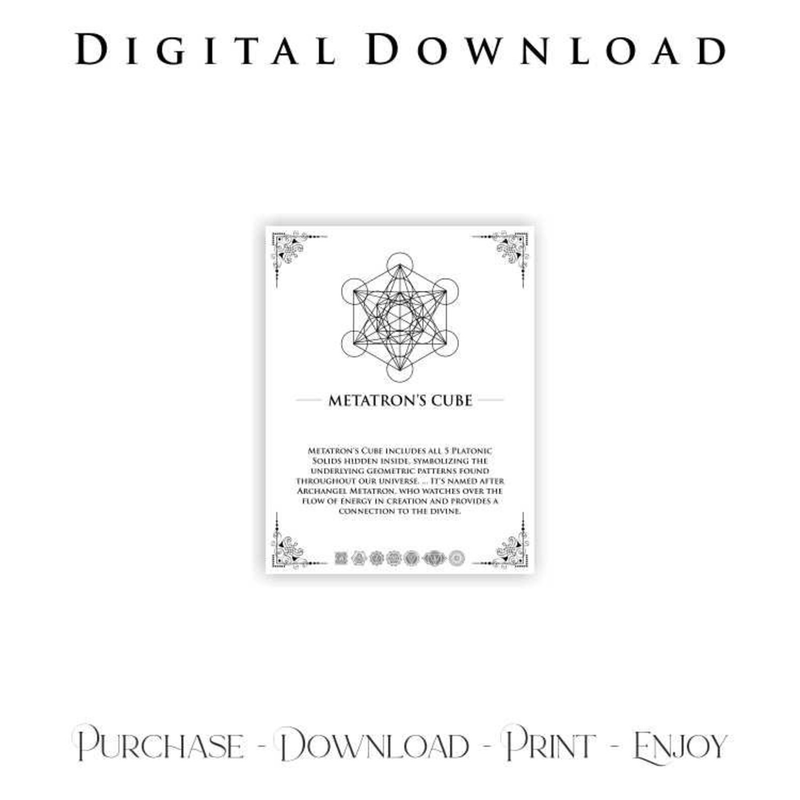 Reiki Svg Png Metatron's Cube Symbol Reiki Symbol Phone Wallpaper - Etsy