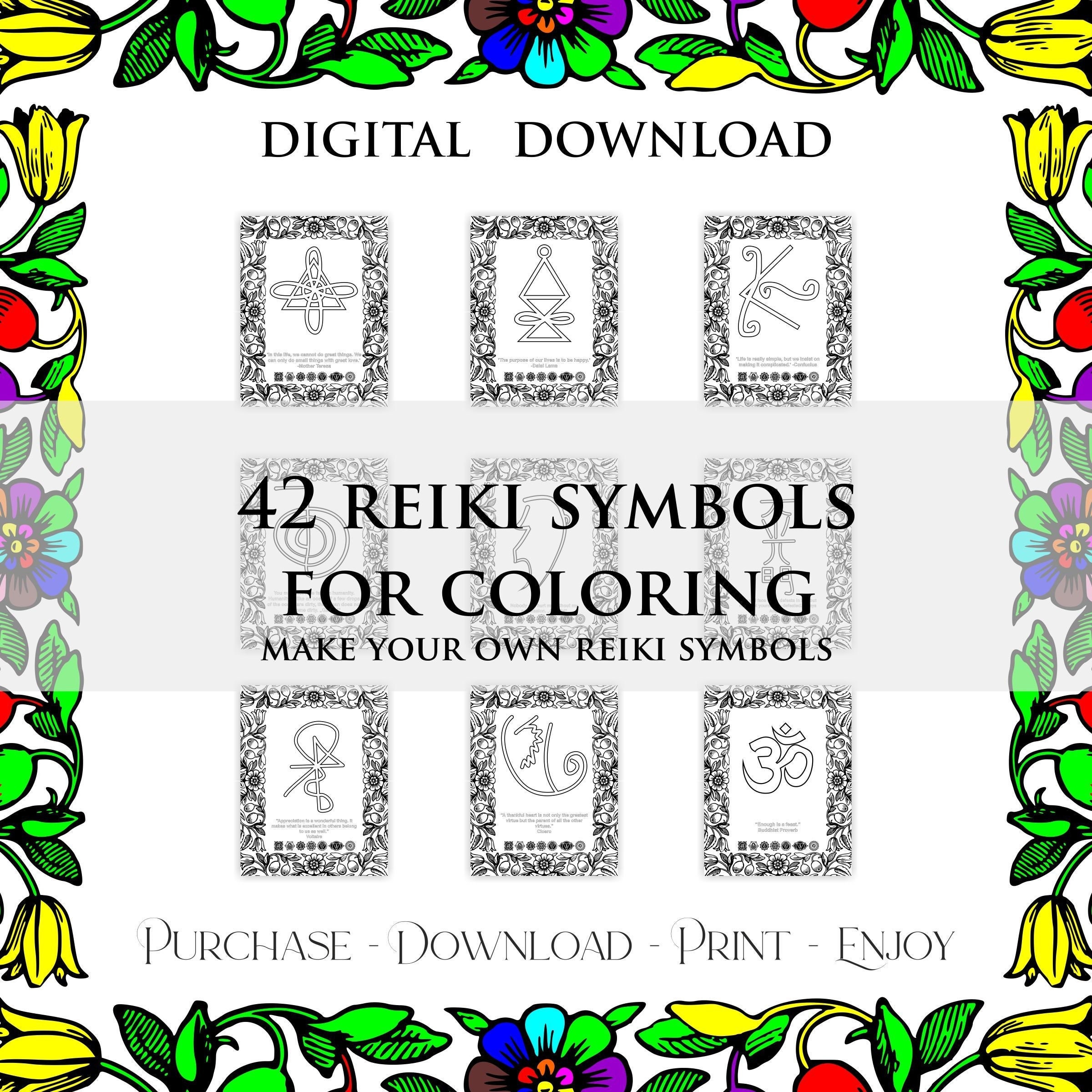 42 Reiki Symbols for Coloring - Karuna - Shamballa - Create Your Reiki ...