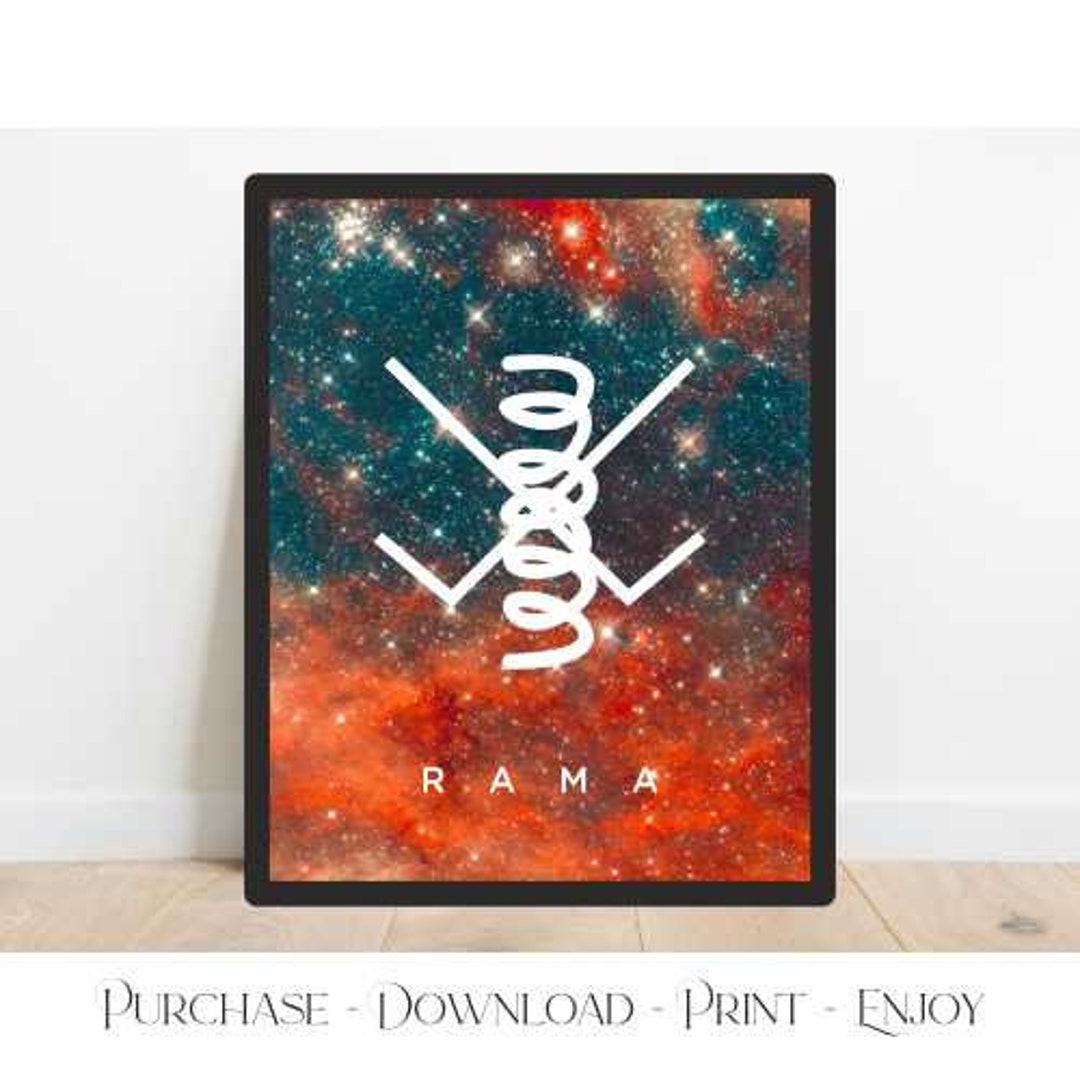 Rama Symbol Size 5x7, 8x10, 16x20 Inches Phone Wallpaper Svg Pdf and ...