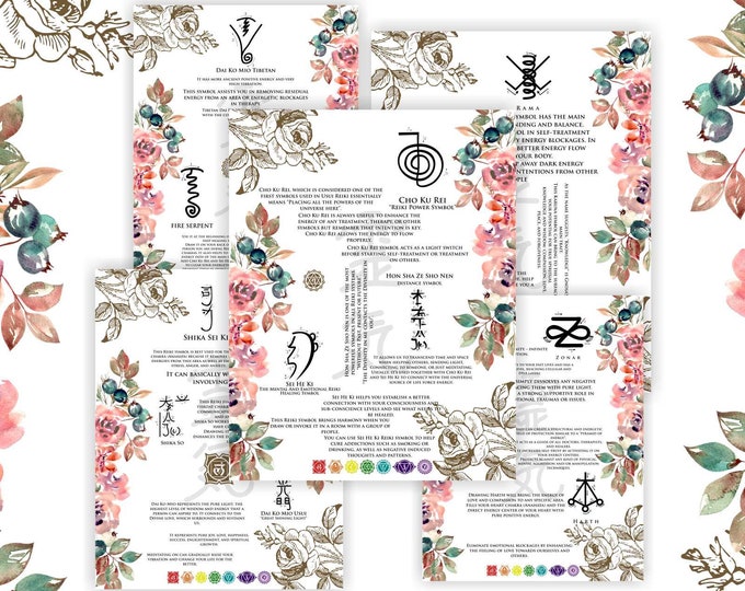 Six Reiki Symbols - Sei He Ki, Cho Ku Rei, Shika Sei Ki, Hon Sha Ze Sho ...