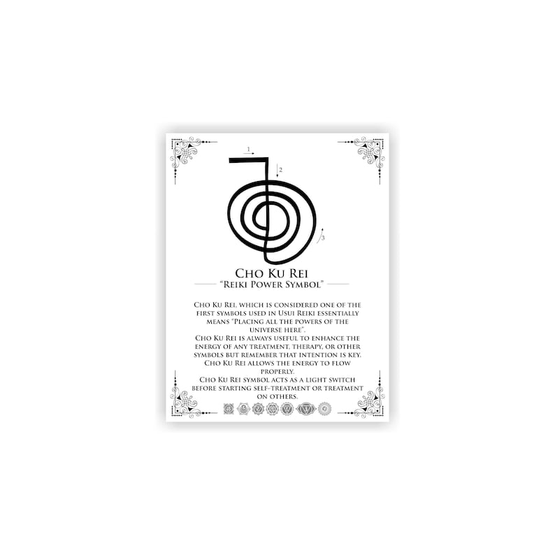 3 Reiki Symbols - Cho Ku Rei, Sei He Ki and Hon Sha Ze Sho Nen, Reiki ...