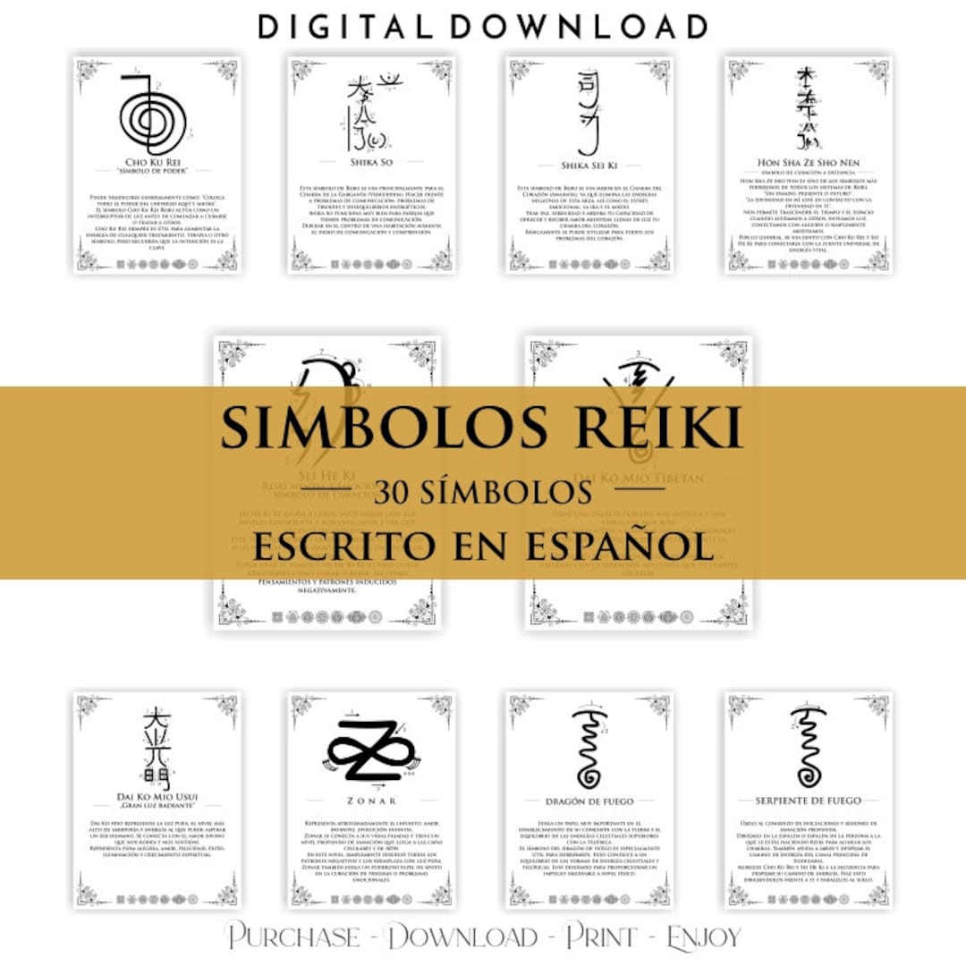 Reiki - Pack Símbolos Reiki - 30 Símbolos - Karuna - Shamballa, Chakra ...
