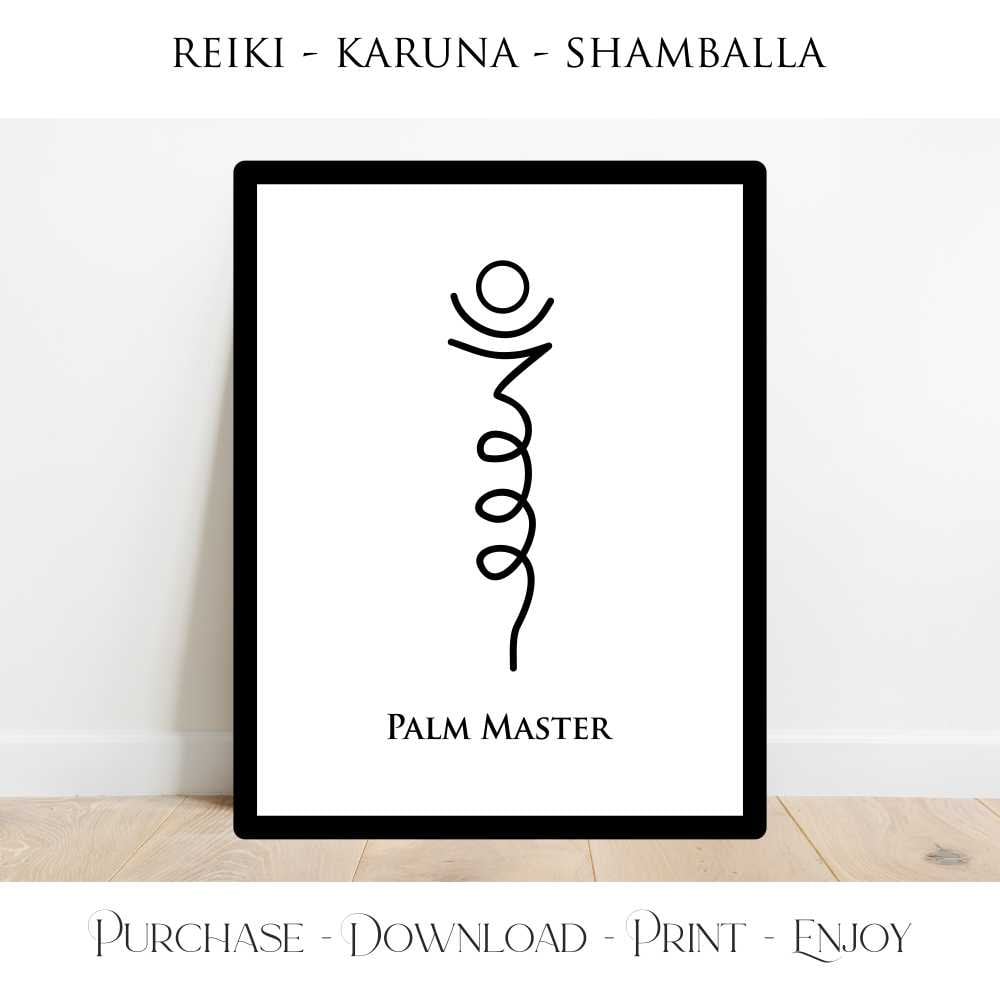Palm Master Symbol Reiki Karuna Shamballa Reiki Master Healing Distant ...