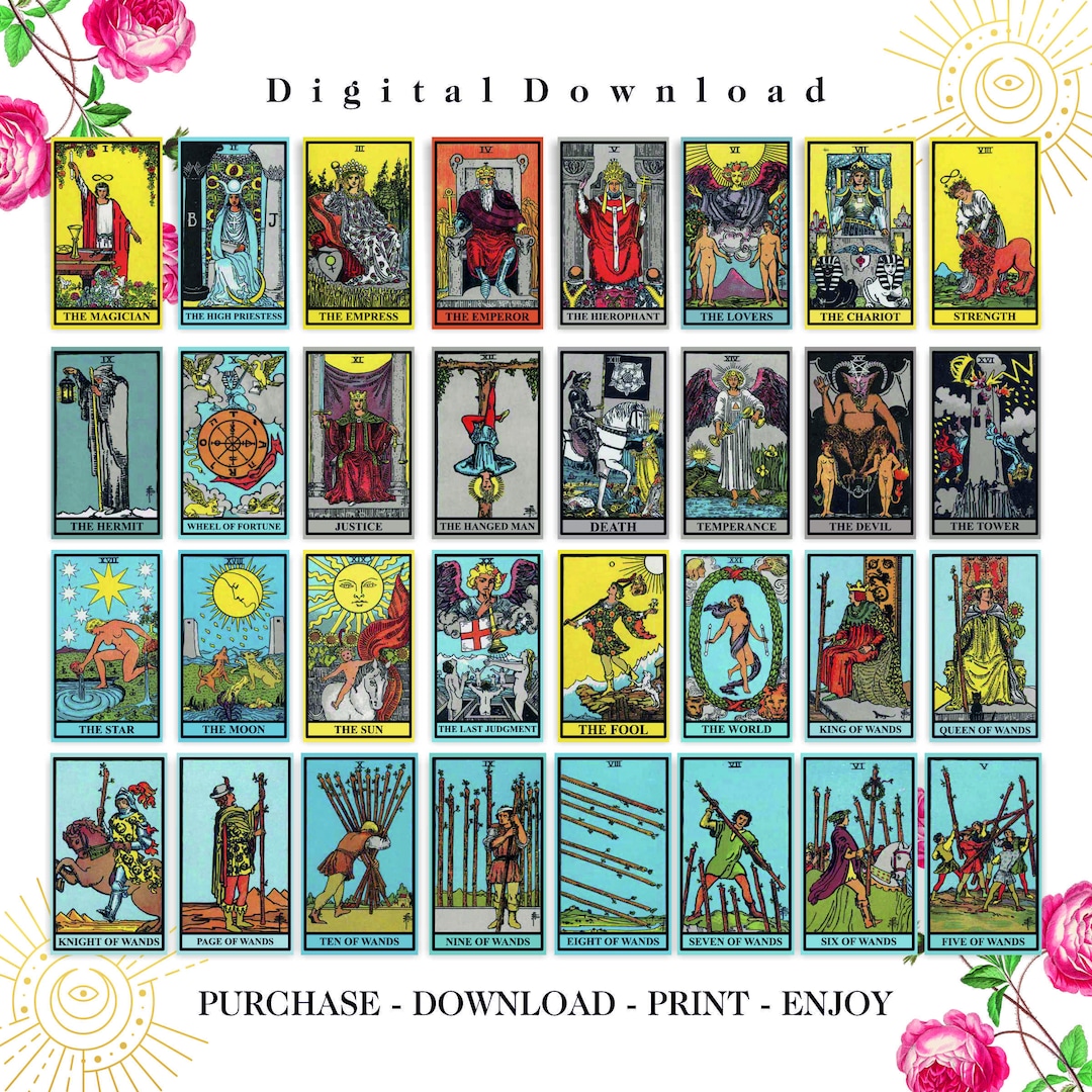 Tarot Cards Deck 78 Tarot and Oracle Cards Reading Set Arthur Edward ...